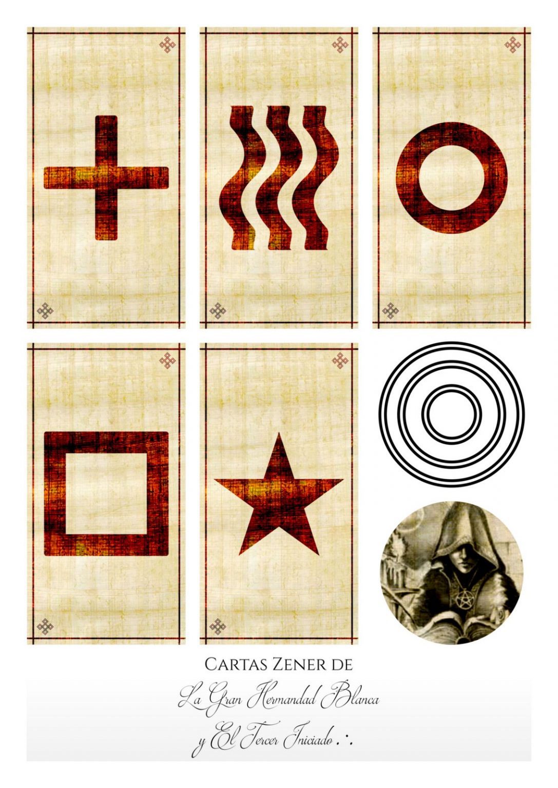 Cartas zener para imprimir | Gran Hermandad Blanca